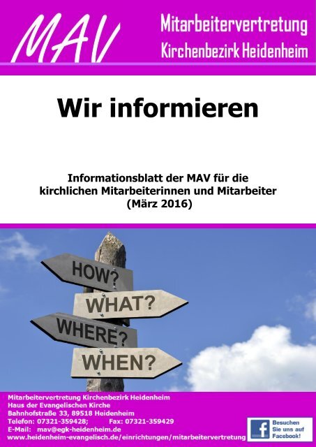 Wir informieren - März 2017