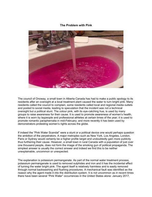 The problem with Pink