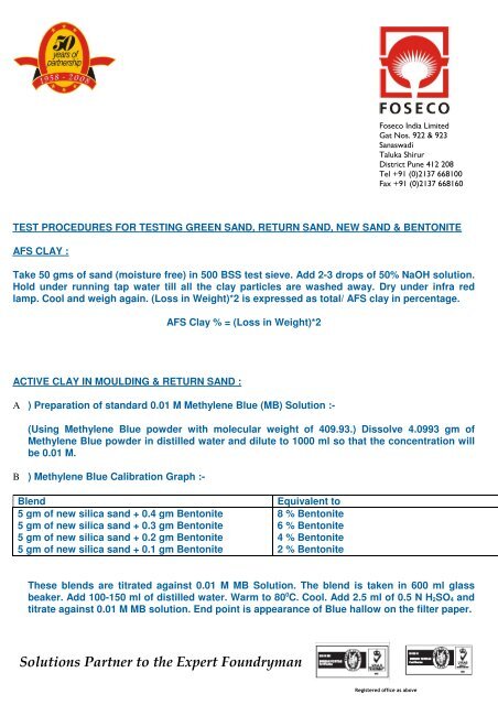 125169419-Test-Procedure-Green-Sand-System