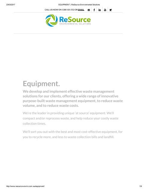 EQUIPMENT _ ReSource Environmental Solutions