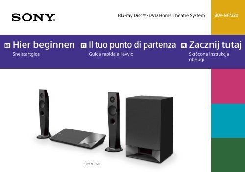 Sony BDV-NF7220 - BDV-NF7220 Guide de mise en route Italien