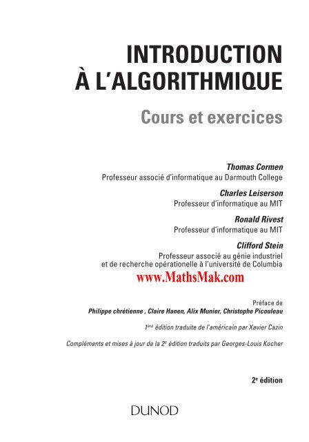 Introduction-à-l'algorithmique-Cours-et-exercices-corrigés Introduction-à-l'algorithmique-Cours-et-exercices-corrigés