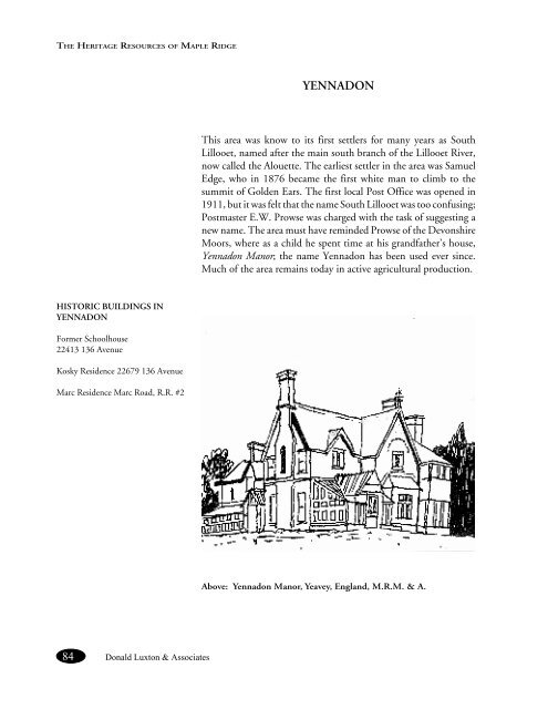 YENNADON - Maple Ridge