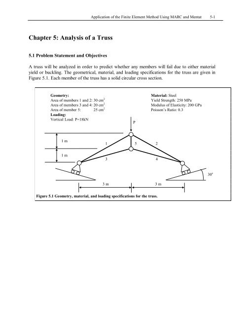 Chapter 5: Analysis of a Truss