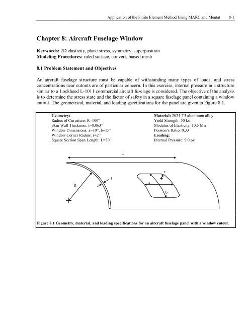 Chapter 8: Aircraft Fuselage Window