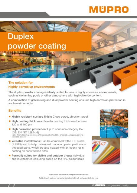 MÜPRO Duplex powder coating EN