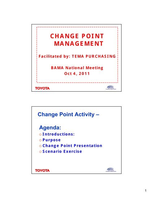 CHANGE POINT MANAGEMENT - Bama-group.org