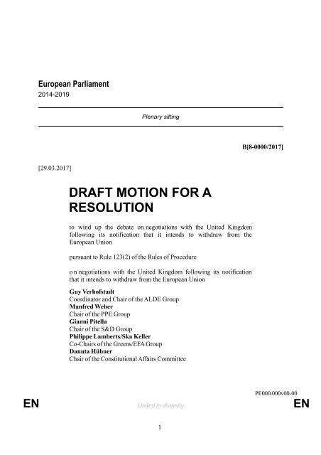 DRAFT MOTION FOR A RESOLUTION