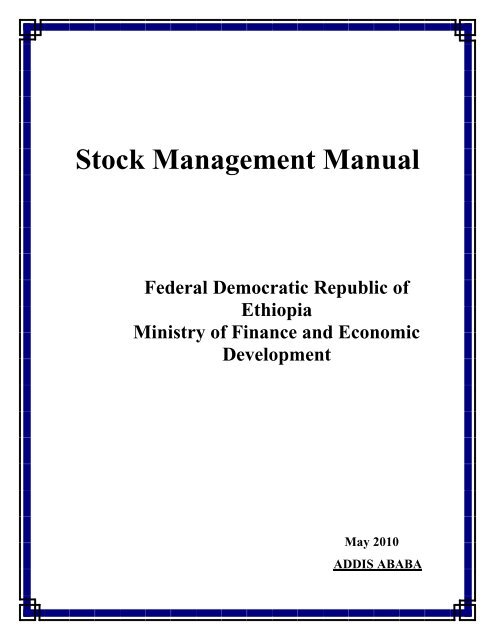 Stock Management Manual - mofed