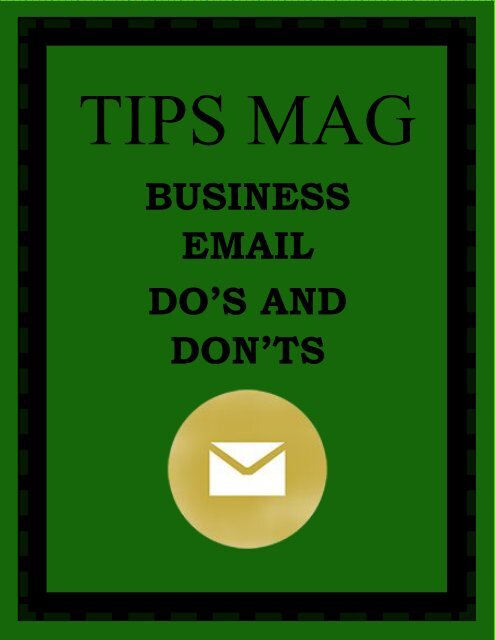 TIPS MAG- Business Email Do's and Don'ts