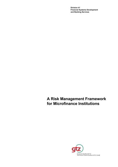 A Risk Management Framework for Microfinance Institutions