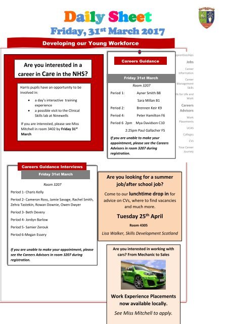 Daily Sheet