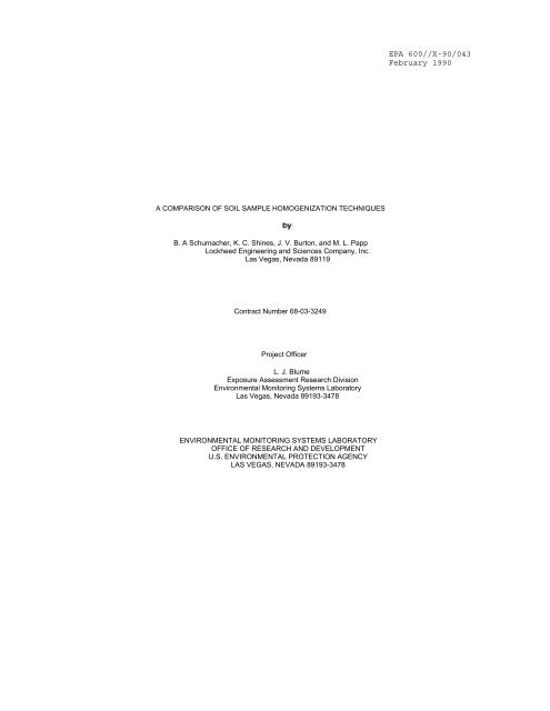 A Comparison of Soil Sample Homogenization Techniques (PDF