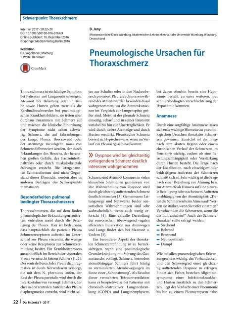 04 Pneumologische Ursachen für Thoraxschmerz