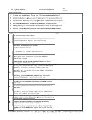 Lean Management Standards gemba worksheet ...