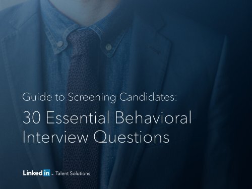 30 Essential Behavioral Interview Questions