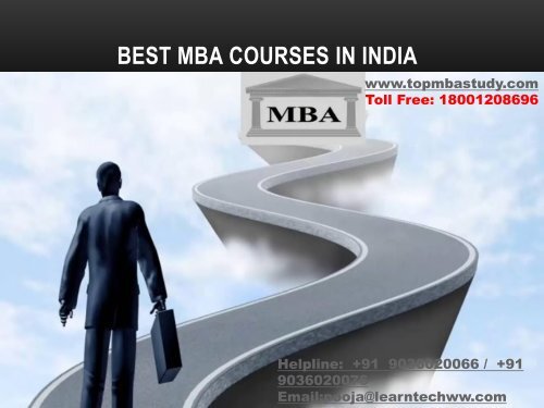 Best MBA Courses in India
