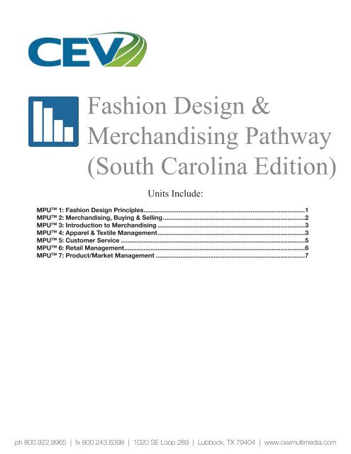 Fashion Design & Merchandising Pathway (South ... - CEV Multimedia