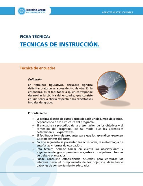 Técnicas de instrucción