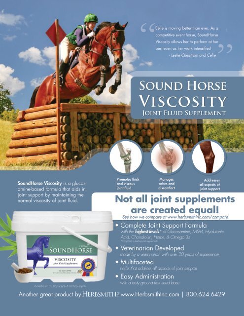 SOUNd HORSE ViScOSity JOiNt FlUid SUPPlEMENt - Herbsmith