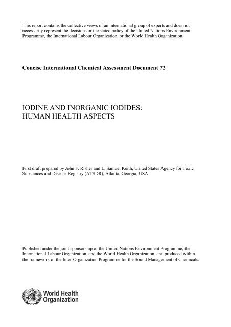 Concise International Chemical Assessment ... - ipcs inchem