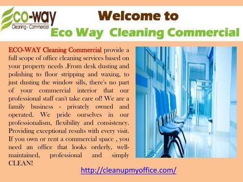 Office Cleaning New Jersey|ECO-WAY Cleaning Commercial