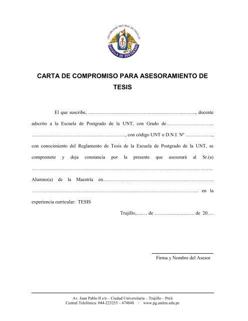 Carta De Compromiso
