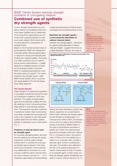 Combined use of synthetic dry strength agents - BASF Packaging ...