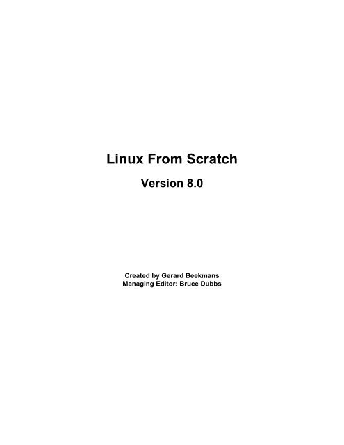 Linux From Scratch