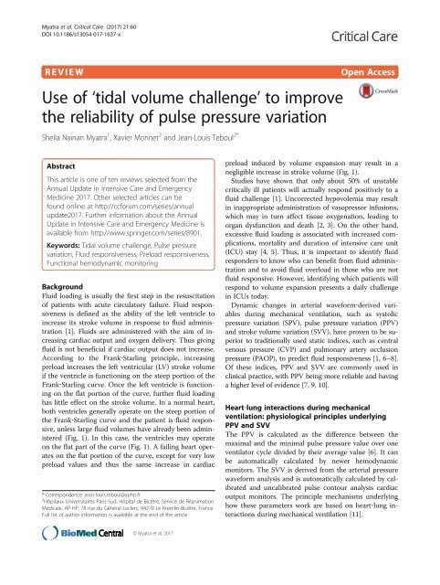 Einsatz low tidal volume Challenge zur Beurteilung der Pulsdruckvariation