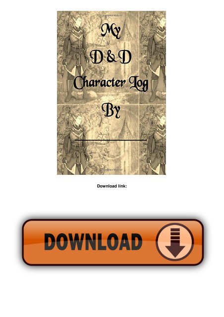 My D and D Character Log Book