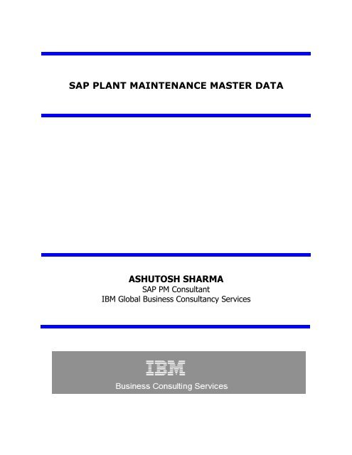 Master Data Management in SAP PM: Beginner's Manual