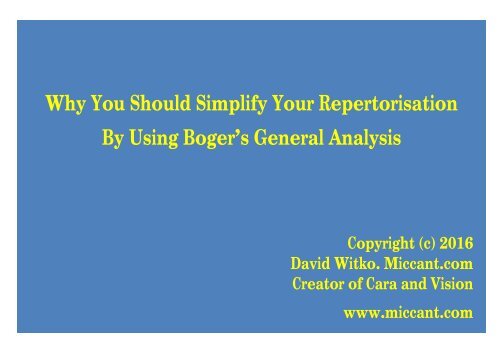 Boger Gen Analysis