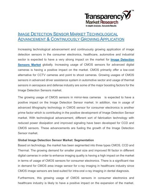 Image Detection Sensors Market