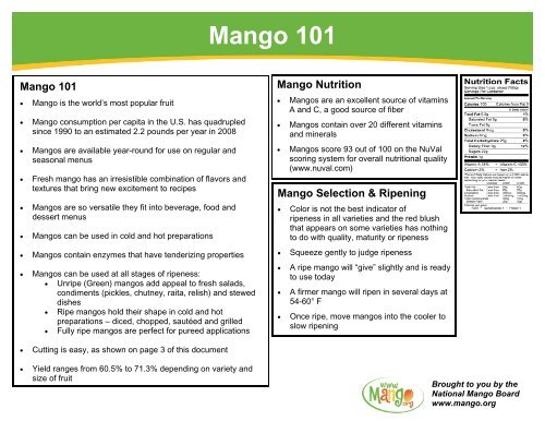 All About Mangos PDF - National Mango Board