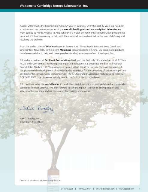 Welcome to Cambridge Isotope Laboratories, Inc.