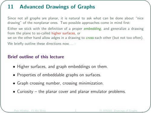 Advanced Drawings of Graphs - Slides
