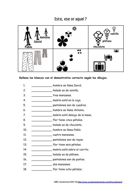 Este, ese or aquel