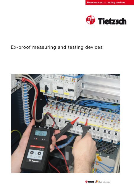 Ex-proof measuring and testing devices