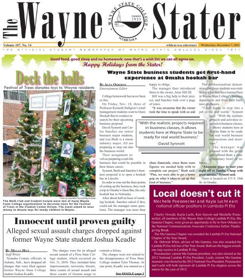 December 7 - WSC - Wayne State College