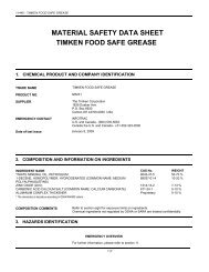 material safety data sheet timken ball bearing electric motor grease