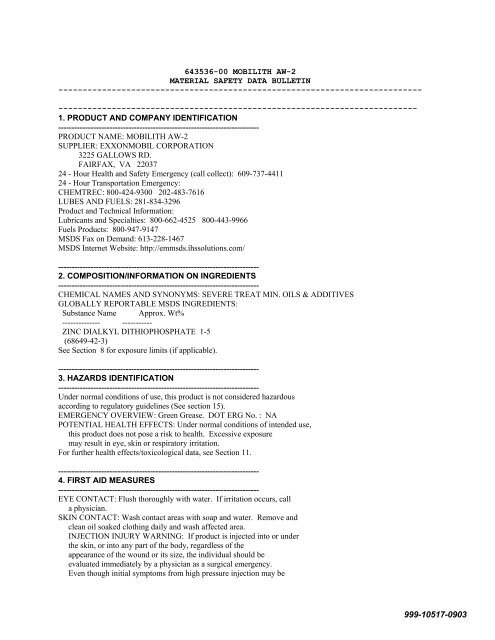 643536-00 MOBILITH AW-2 - Timken