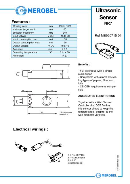 Ultrasonic Sensor NR7 - Redex-Andantex