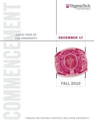 MAIN CAMPUS MAP - Virginia Tech