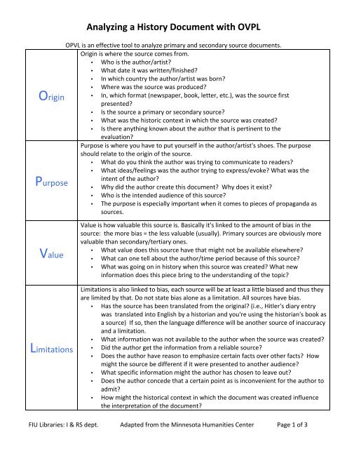 Opvl Document Analysis
