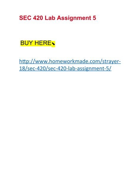 SEC 420 Lab Assignment 5