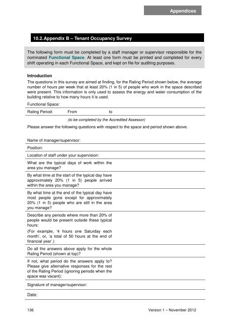 Occupancy survey NABERSNZ