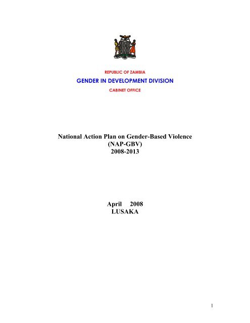 National Action Plan on Gender-Based Violence ... - UNDP-Zambia