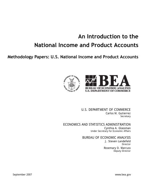 BEA An introduction to national income and product accounts