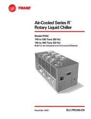 Air-Cooled Series R Helical-Rotary Liquid Chiller Catalog - Trane